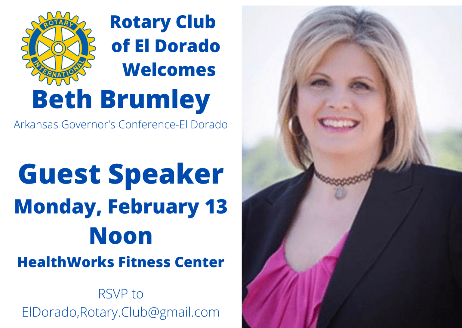 Beth Brumley @ Rotary Club of El Dorado - El Dorado, Arkansas