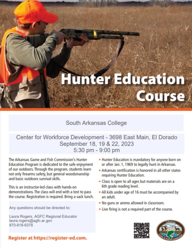 Hunter Education @ SouthArk - El Dorado, Arkansas
